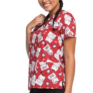Tooniforms | Other | Cherokee Tooniforms Hello Kitty Letters Scrub Top ...